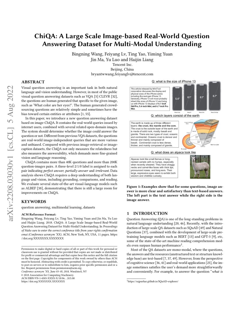 ChiQA: A Large Scale Image-based Real-World Question Answering Dataset ...