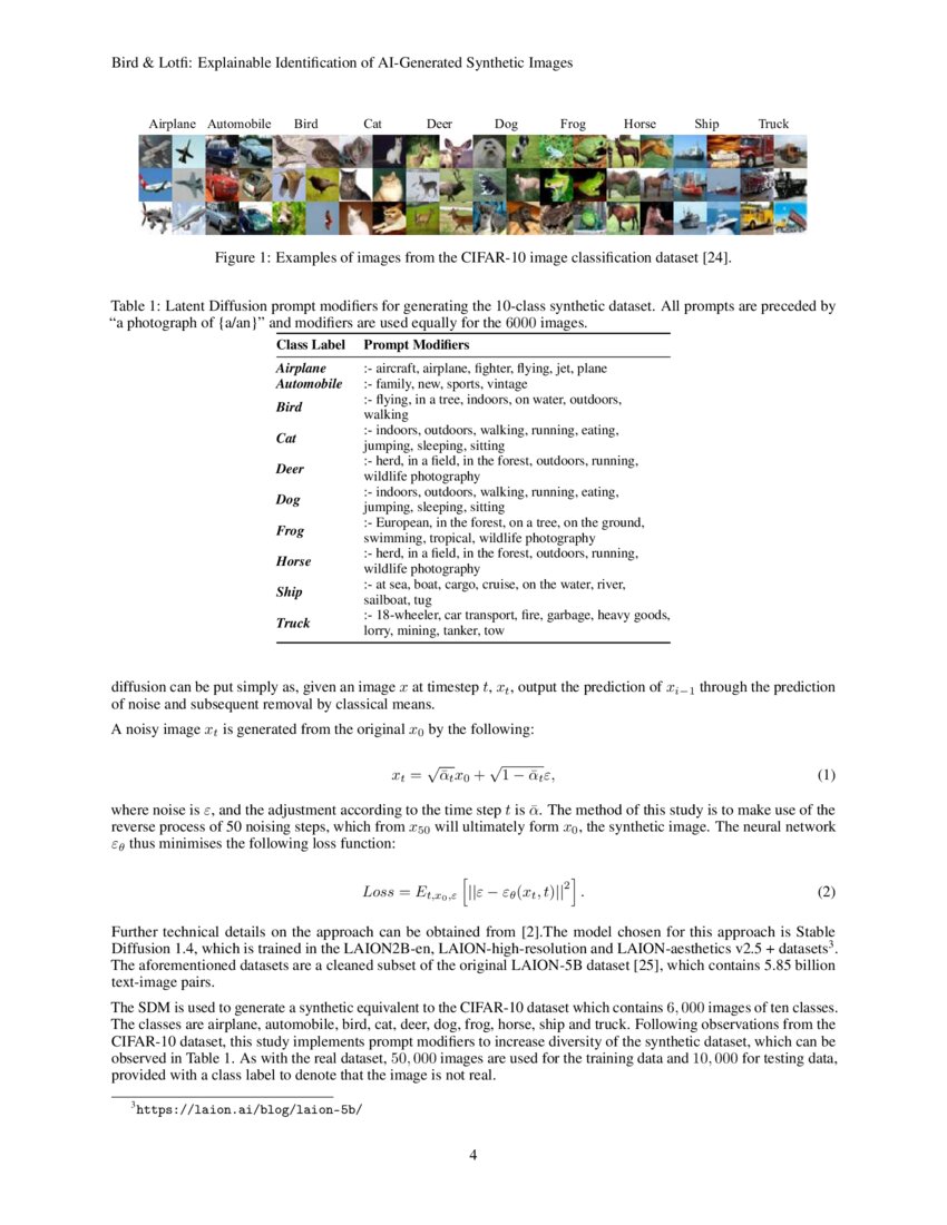 CIFAKE: Image Classification and Explainable Identification of AI-Generated Synthetic Images ...