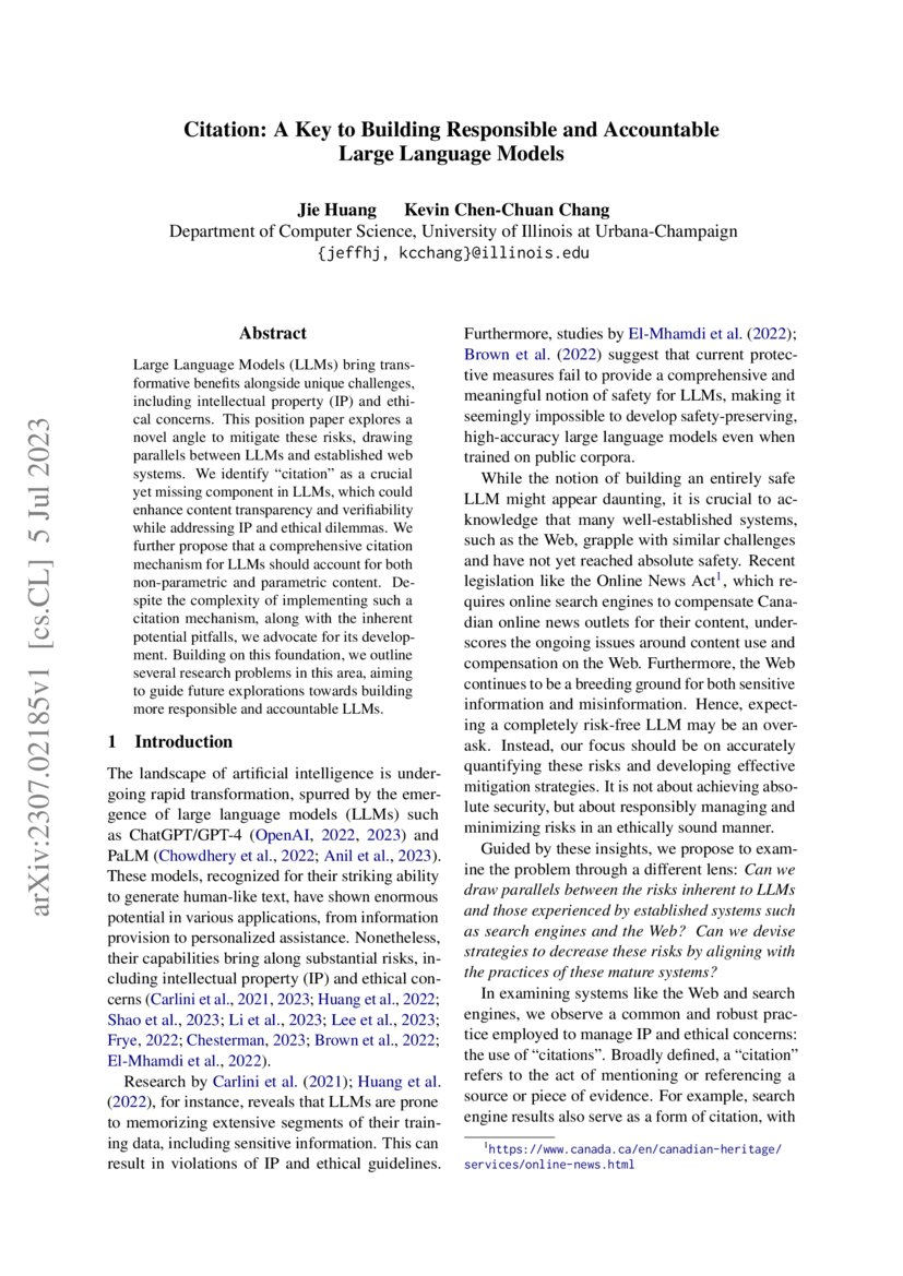 Citation: A Key to Building Responsible and Accountable Large Language Models | DeepAI