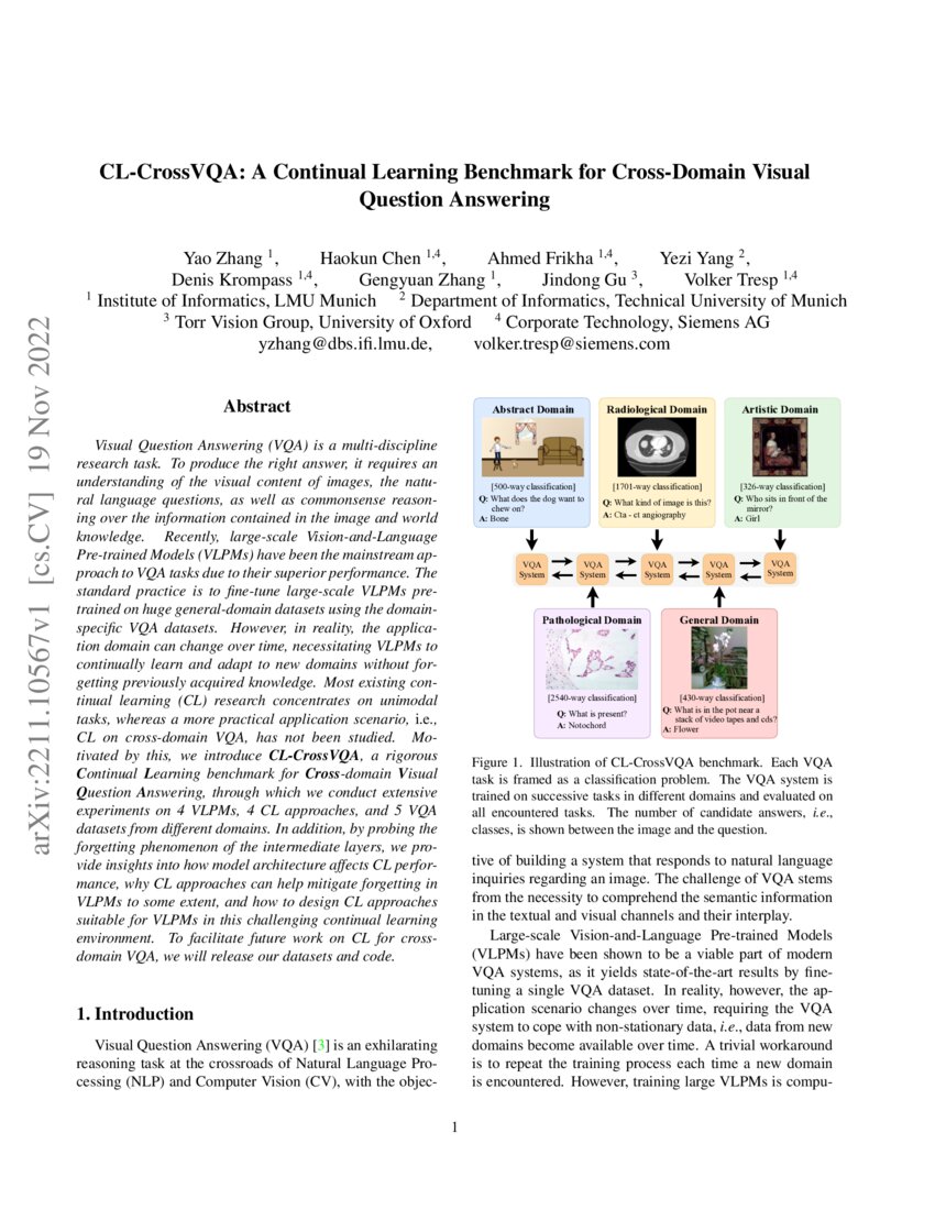 CL-CrossVQA: A Continual Learning Benchmark for Cross-Domain Visual Question Answering | DeepAI