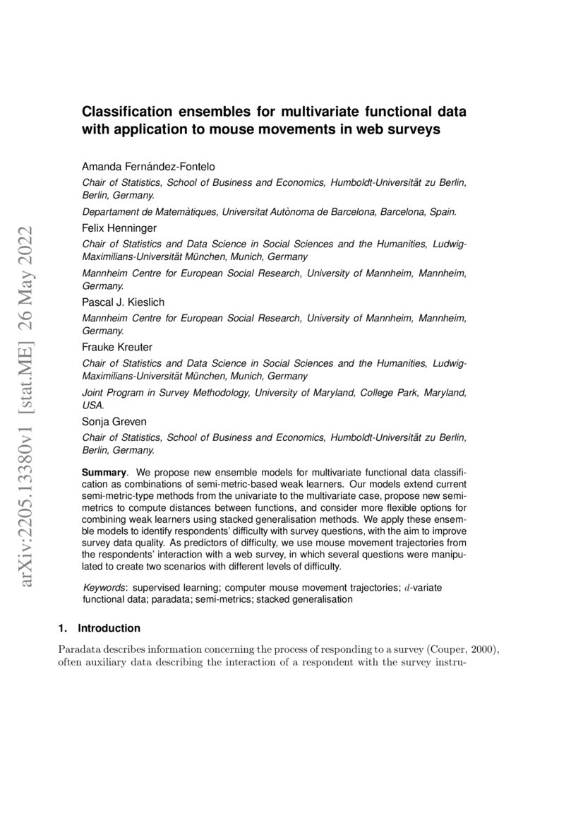 Classification Ensembles For Multivariate Functional Data With