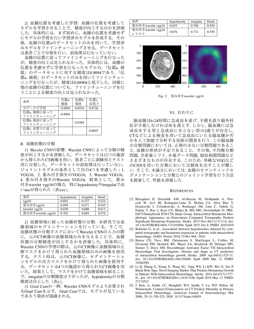 Classification of Hematoma: Joint Learning of Semantic Segmentation and ...