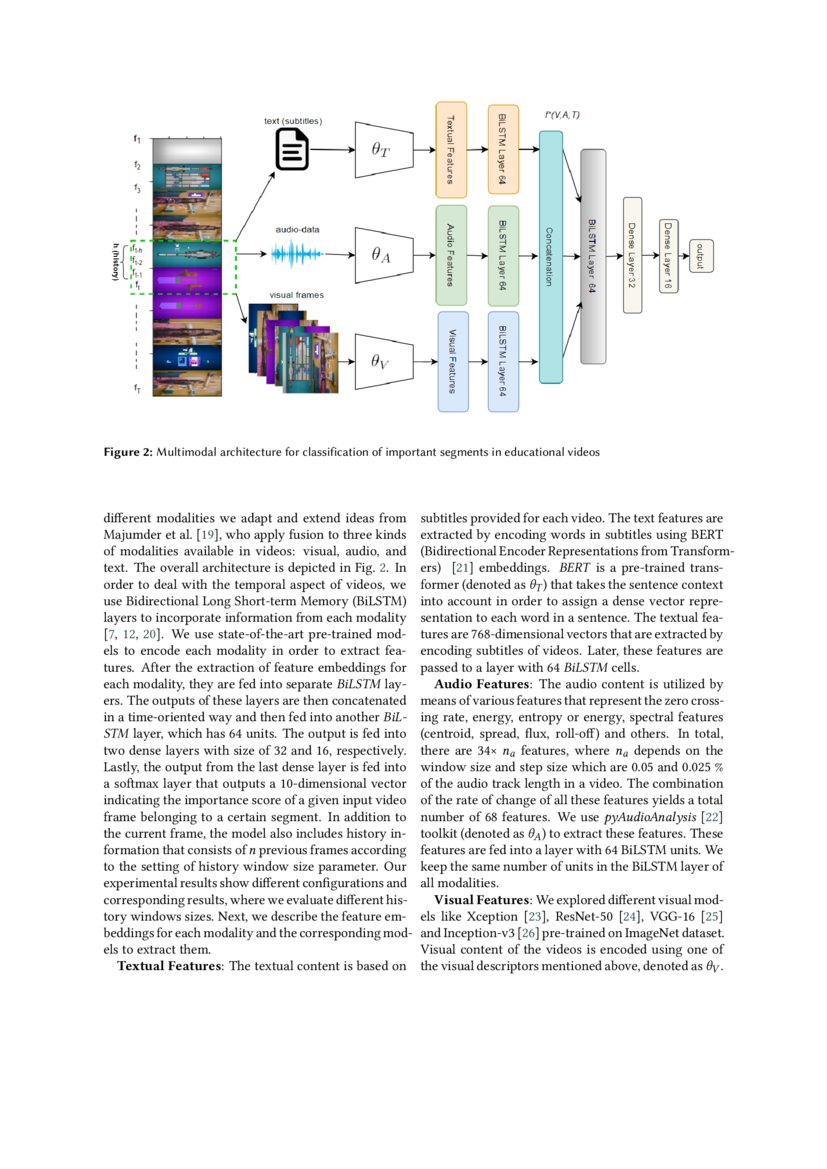 Classification of Important Segments in Educational Videos using ...