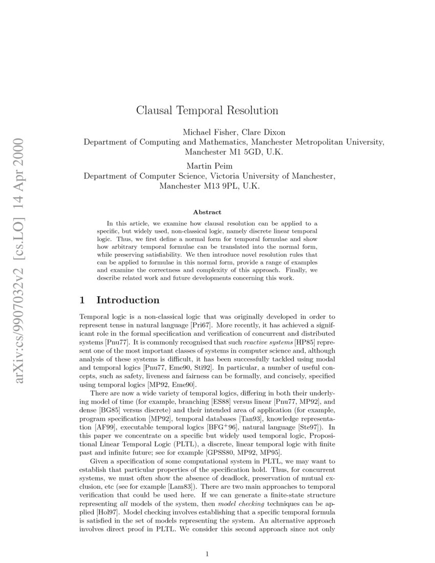 Clausal Temporal Resolution | DeepAI