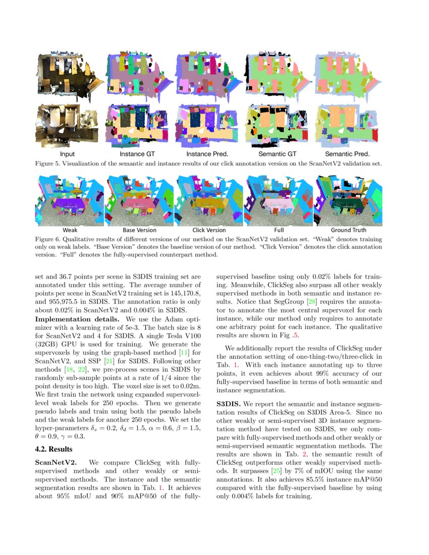 Clickseg 3d Instance Segmentation With Click Level Weak Annotations Deepai 