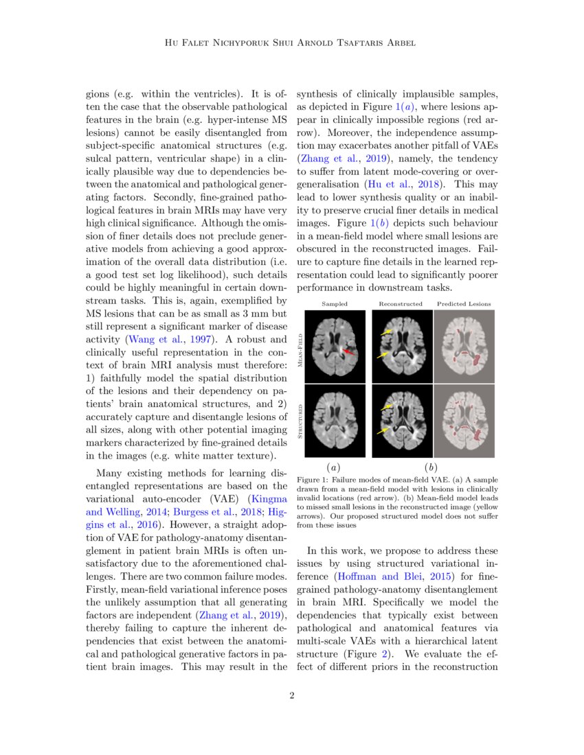 Clinically Plausible Pathology Anatomy Disentanglement In Patient Brain Mri With Structured 