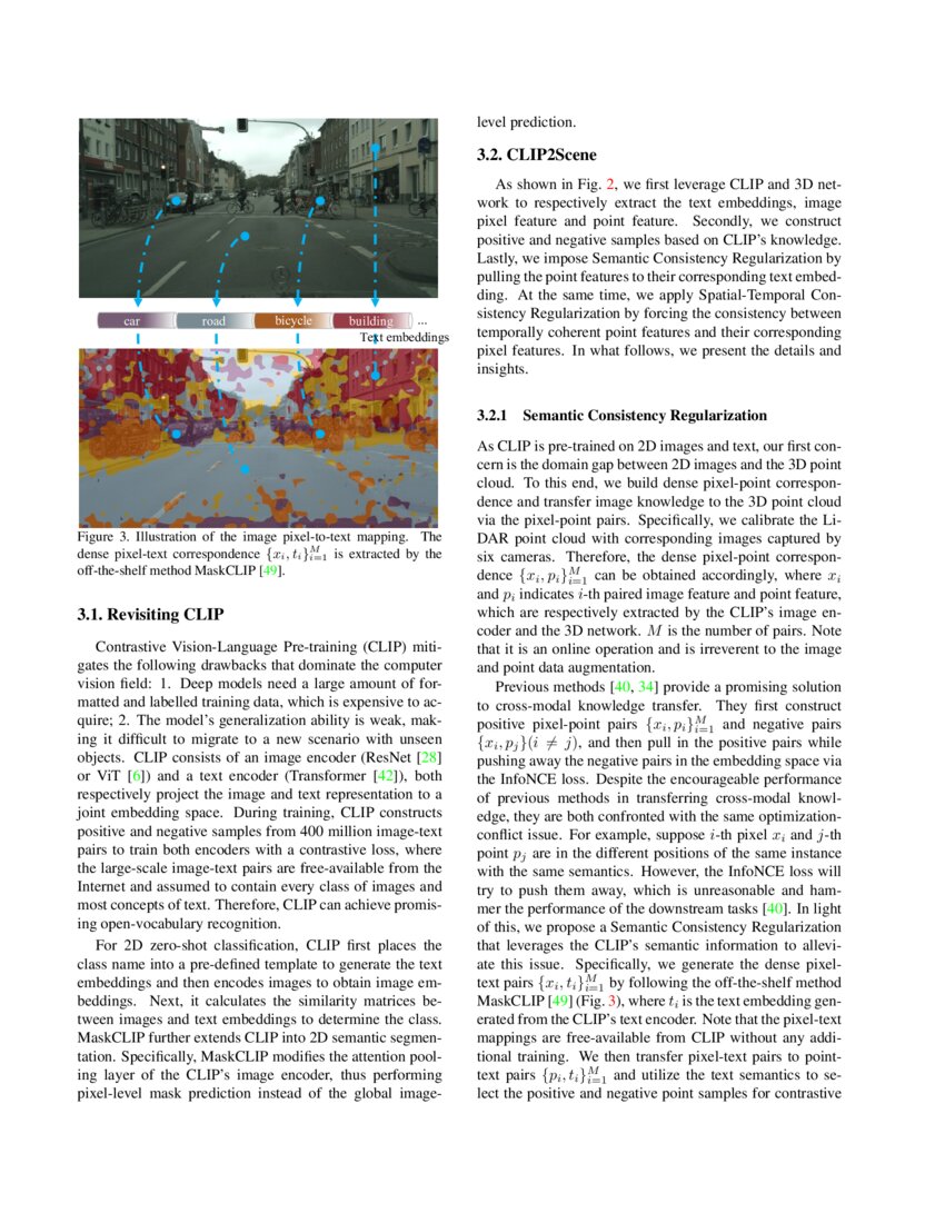 CLIP2Scene: Towards Label-efficient 3D Scene Understanding by CLIP | DeepAI
