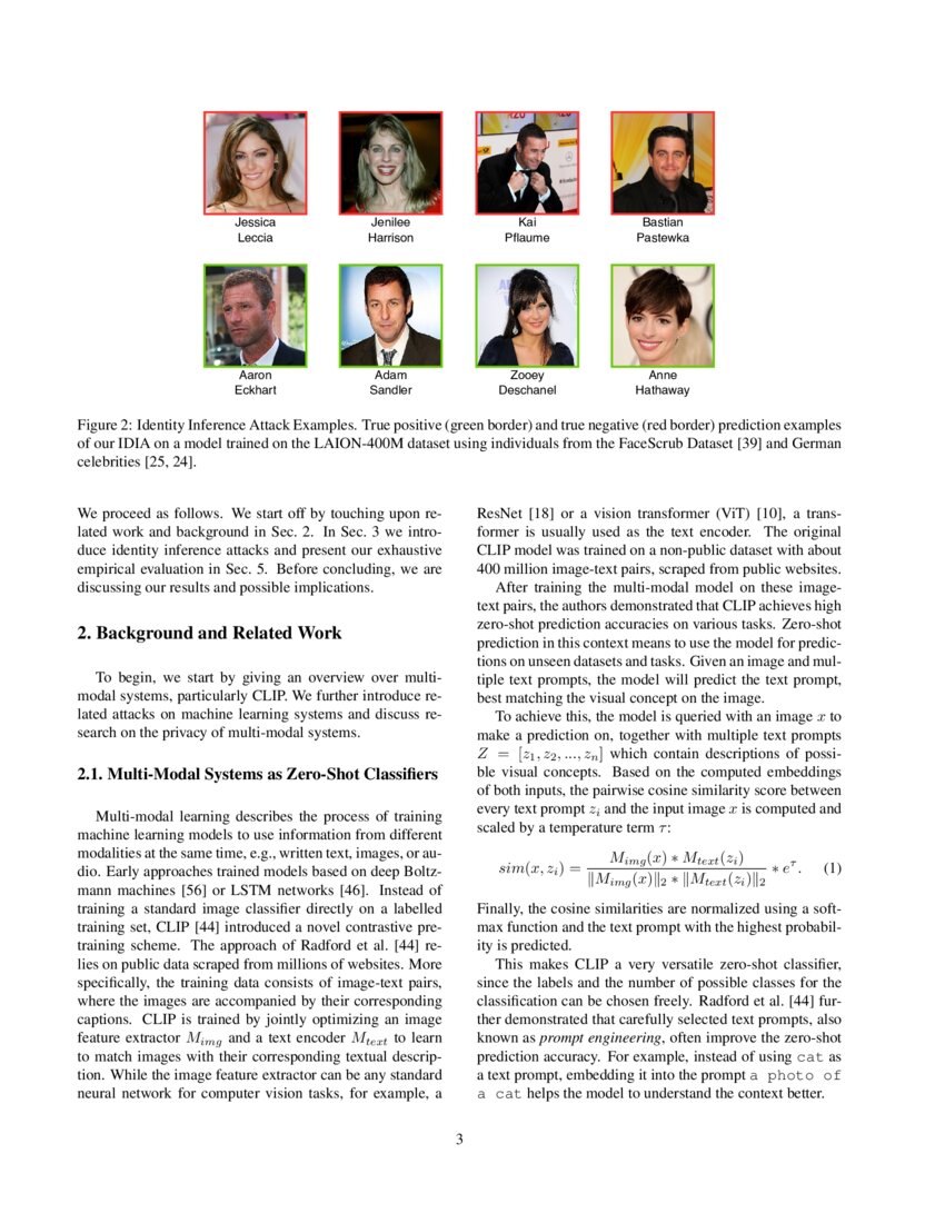 CLIPping Privacy: Identity Inference Attacks on Multi-Modal Machine Learning Models | DeepAI