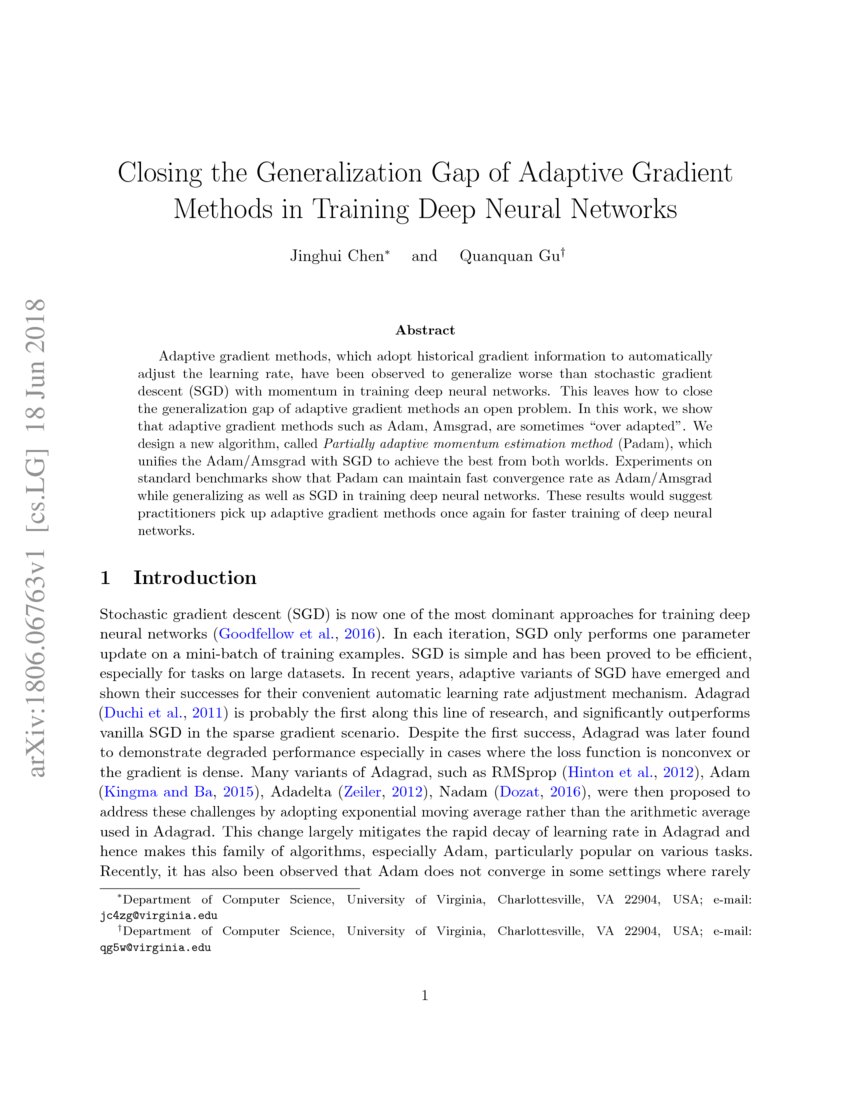 Closing the Generalization Gap of Adaptive Gradient Methods in Training ...