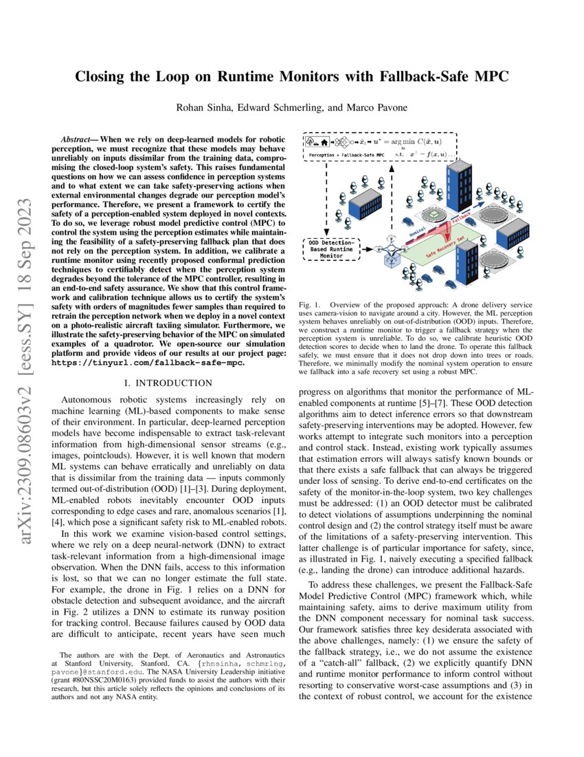 Closing the Loop on Runtime Monitors with Fallback-Safe MPC | DeepAI