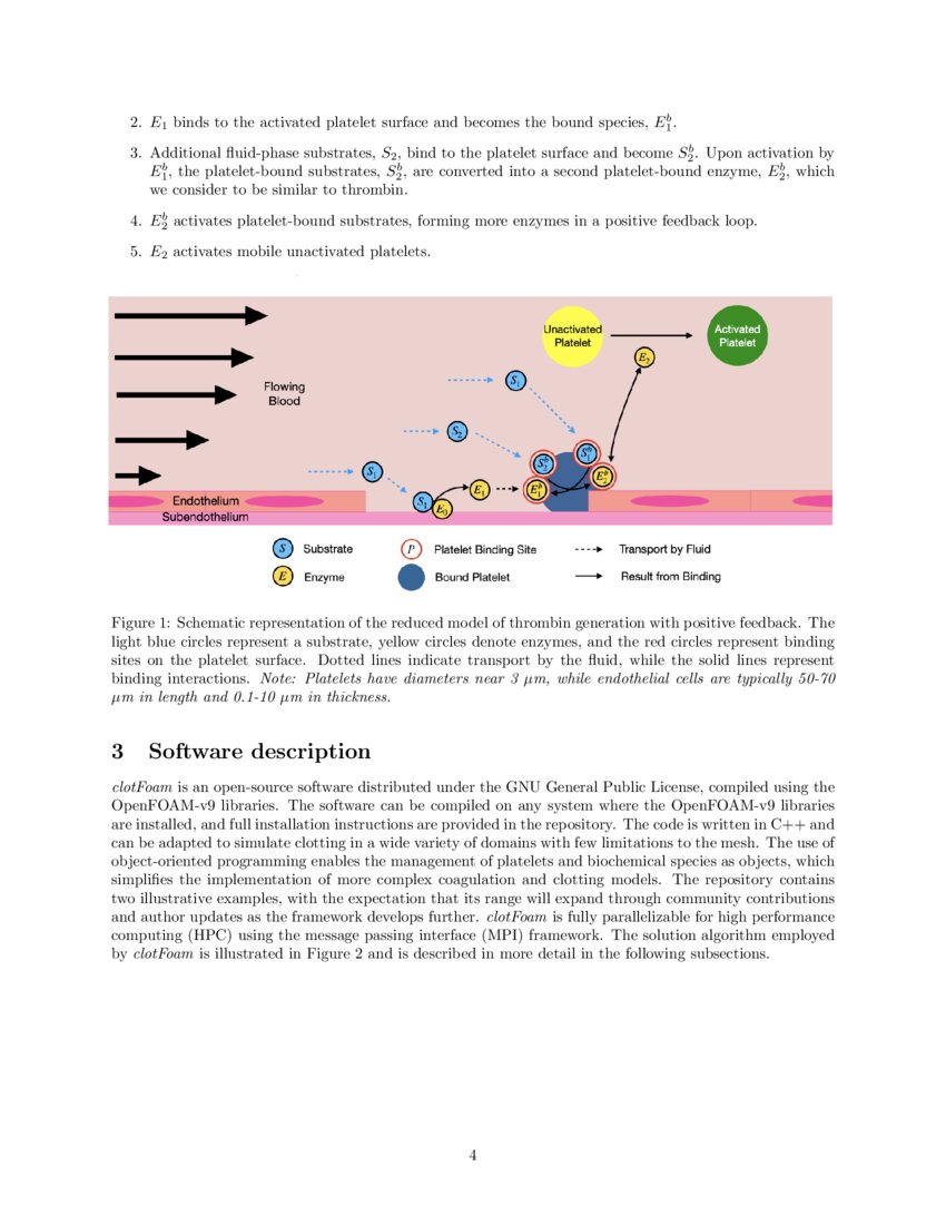 clotFoam: An Open-Source Framework to Simulate Blood Clot Formation ...