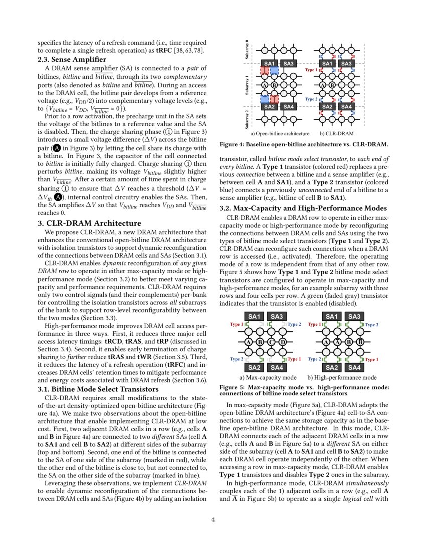 CLR-DRAM: A Low-Cost DRAM Architecture Enabling Dynamic Capacity ...