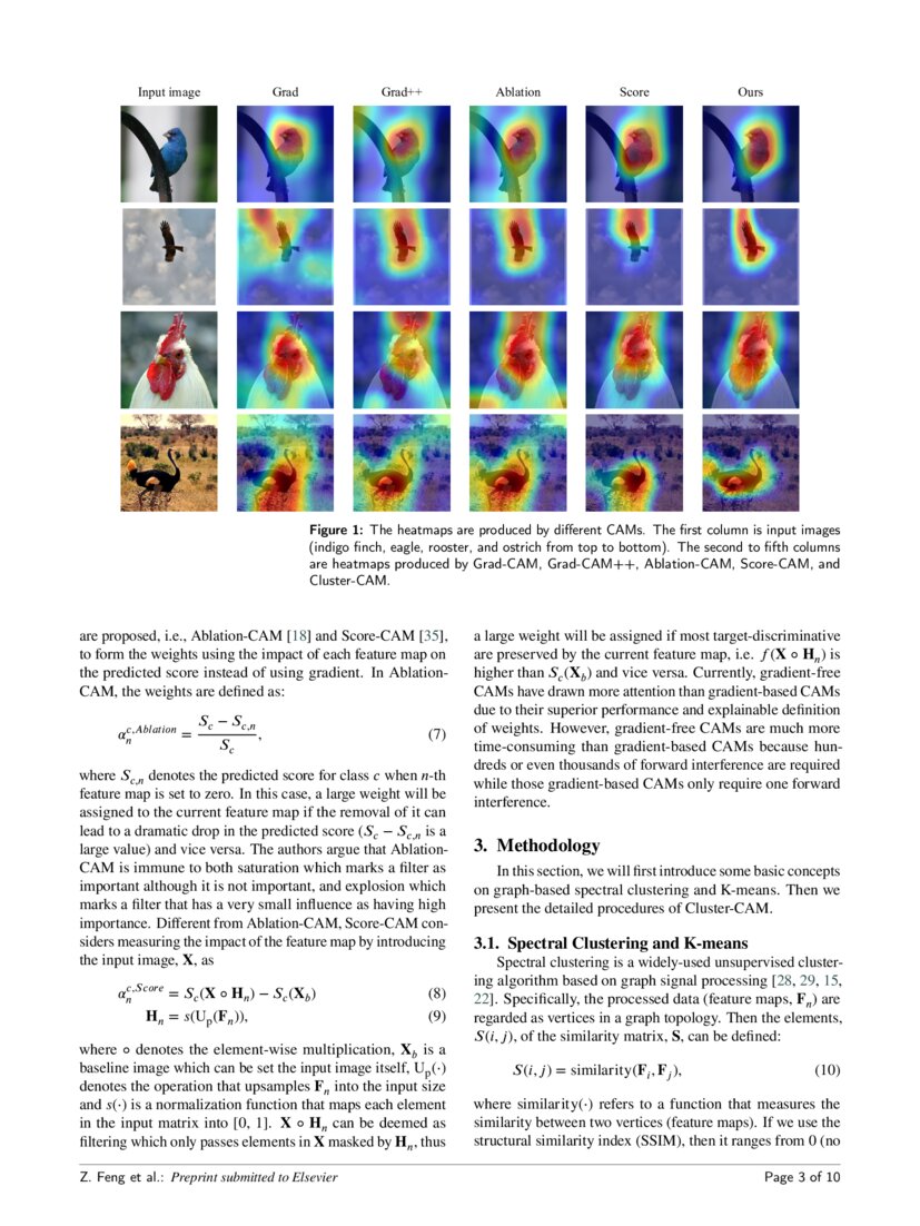 Cluster-CAM: Cluster-Weighted Visual Interpretation of CNNs' Decision in Image Classification ...