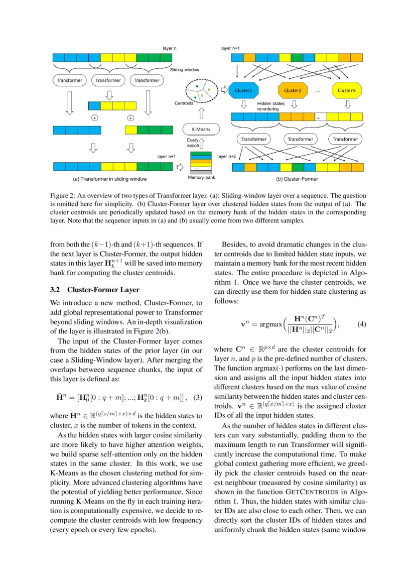Cluster Former Clustering Based Sparse Transformer For Long Range Dependency Encoding Deepai
