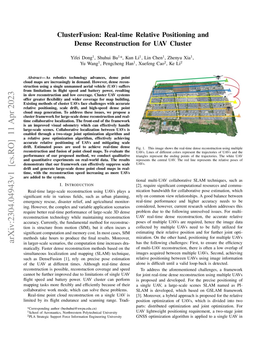 ClusterFusion: Real-time Relative Positioning and Dense Reconstruction ...