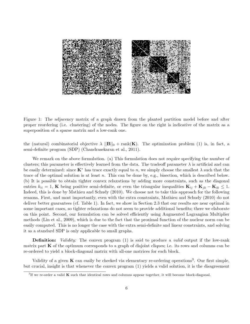 Clustering Partially Observed Graphs Via Convex Optimization Deepai 