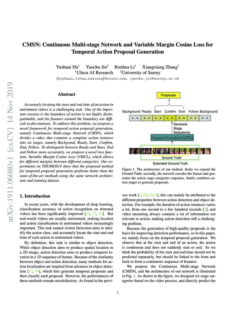 CMSN: Continuous Multi-stage Network and Variable Margin Cosine Loss ...