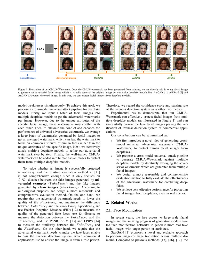 CMUA-Watermark: A Cross-Model Universal Adversarial Watermark for ...
