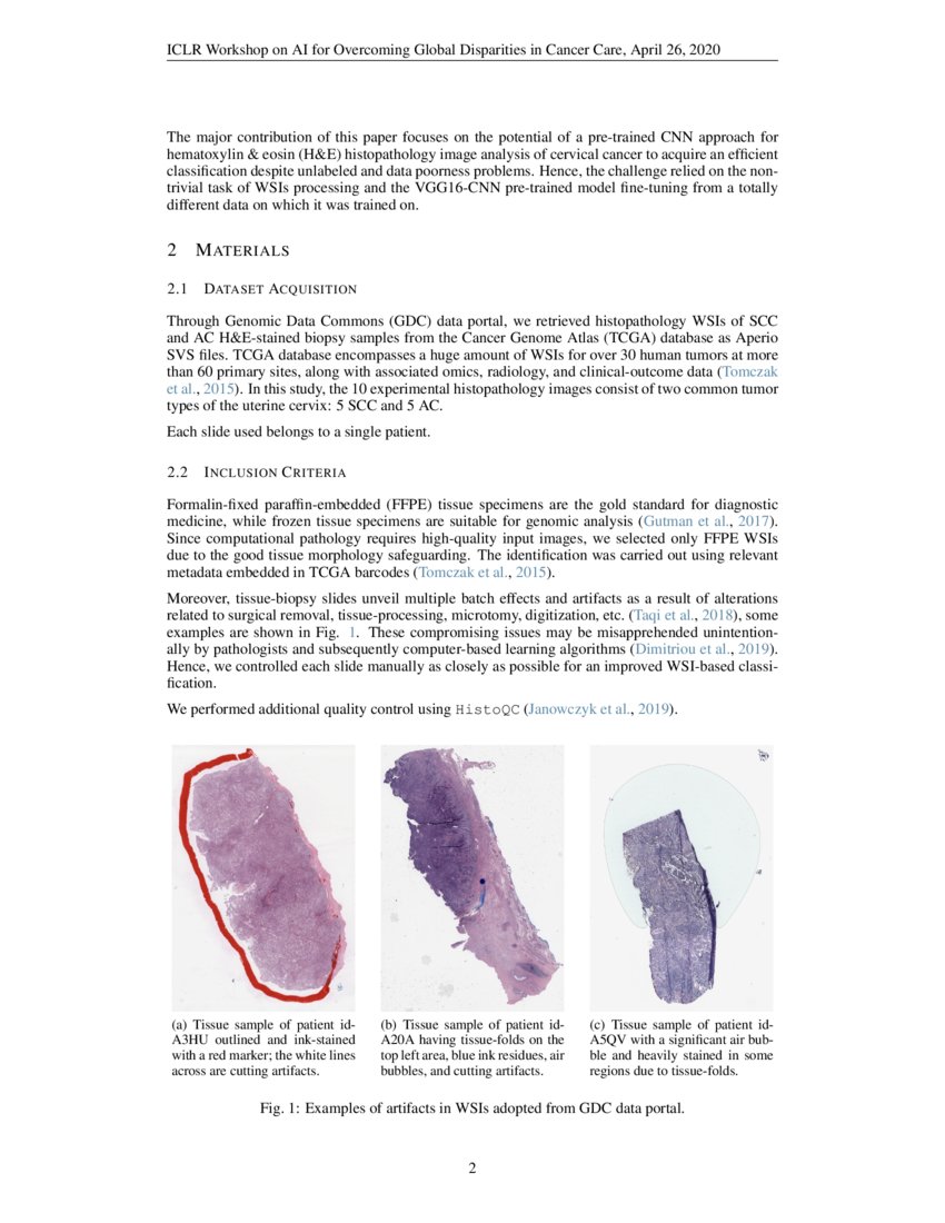 CNN-based Approach for Cervical Cancer Classification in Whole-Slide Histopathology Images | DeepAI