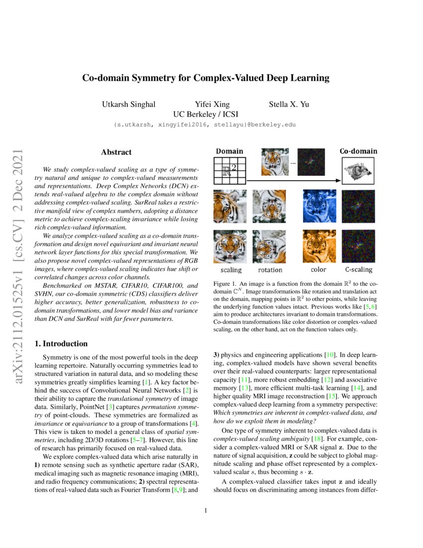 Co-domain Symmetry for Complex-Valued Deep Learning | DeepAI