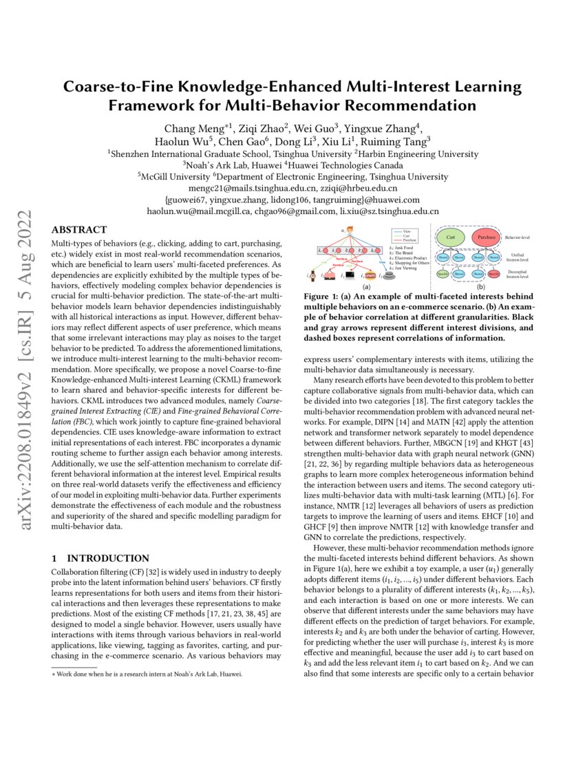 Coarse To Fine Knowledge Enhanced Multi Interest Learning Framework For