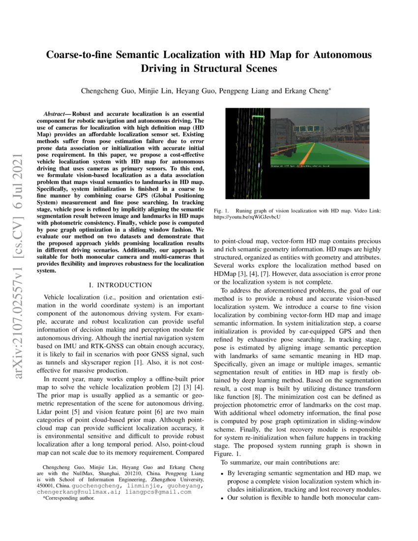Coarse-to-fine Semantic Localization with HD Map for Autonomous Driving ...