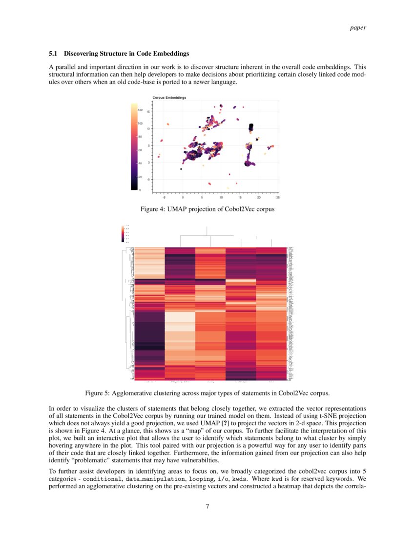 Cobol2Vec: Learning Representations of Cobol code | DeepAI