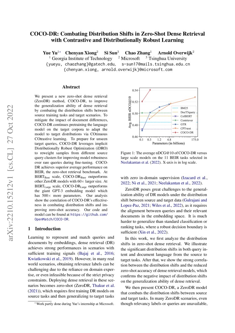 COCO-DR: Combating Distribution Shifts in Zero-Shot Dense Retrieval ...