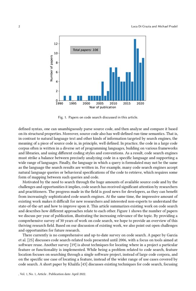 Code Search: A Survey of Techniques for Finding Code | DeepAI