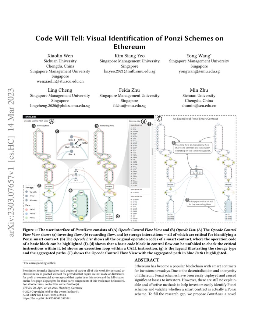 Code Will Tell: Visual Identification of Ponzi Schemes on Ethereum | DeepAI