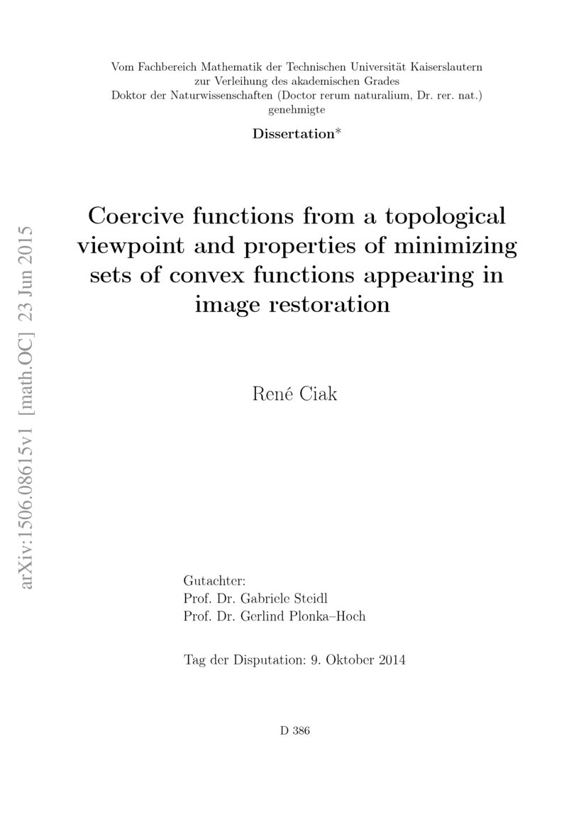 Coercive Functions From A Topological Viewpoint And Properties Of Minimizing Sets Of Convex