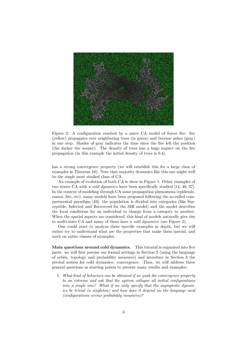 Cold Dynamics In Cellular Automata A Tutorial Deepai