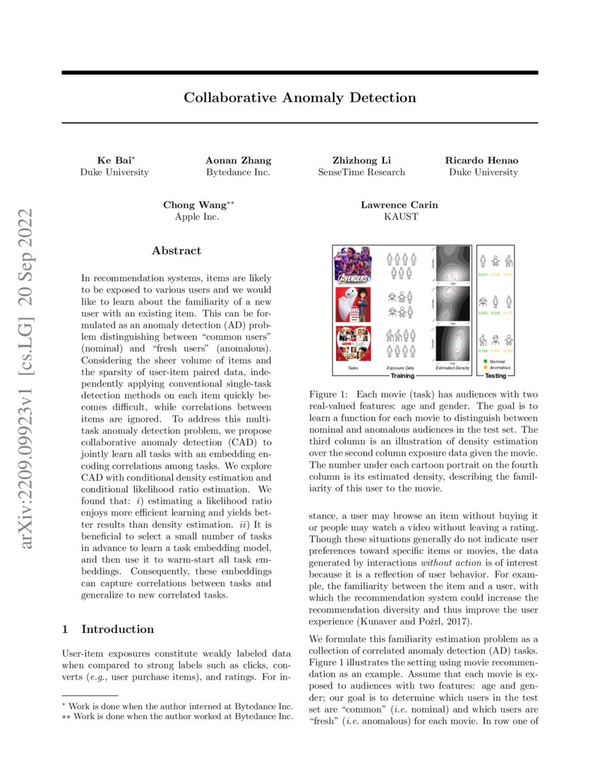 Collaborative Anomaly Detection Deepai