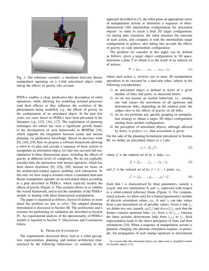 Collaborative Robotic Manipulation: A Use Case of Articulated Objects ...