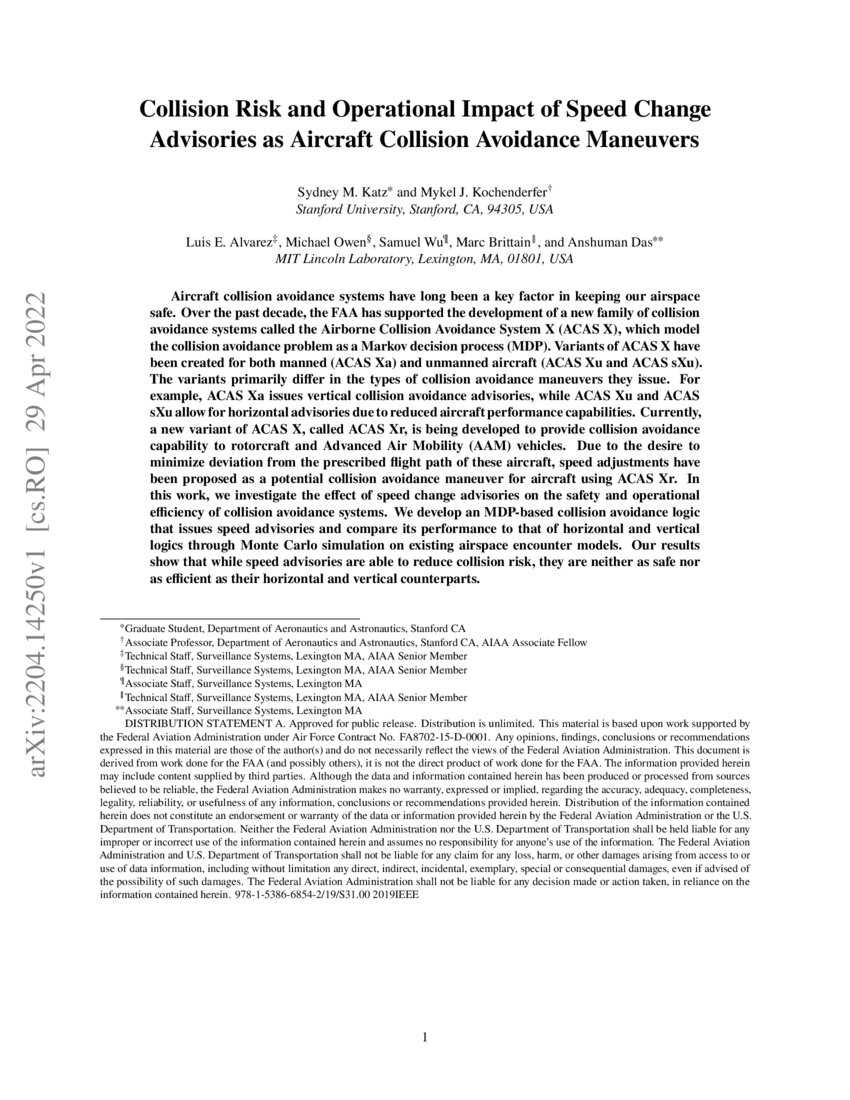 Collision Risk and Operational Impact of Speed Change Advisories as ...