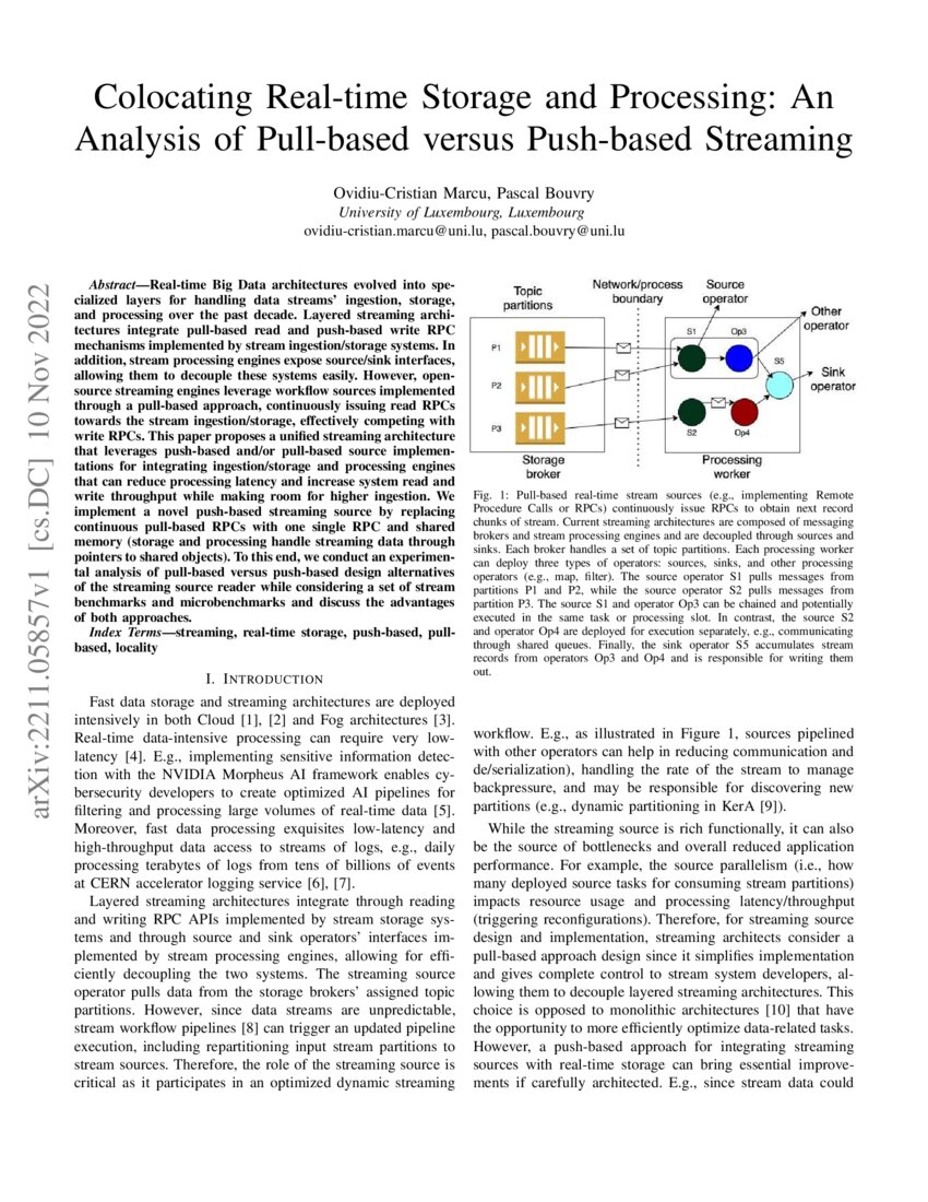 Colocating Real-time Storage and Processing: An Analysis of Pull-based versus Push-based ...