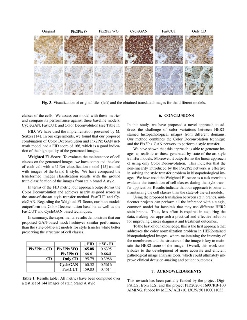 Color Deconvolution applied to Domain Adaptation in HER2 ...