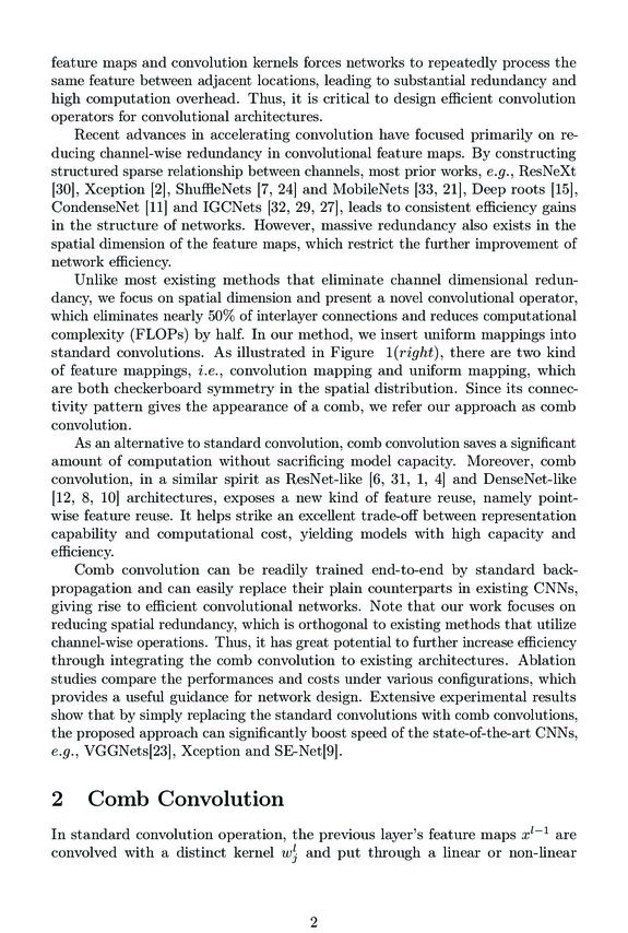 Comb Convolution For Efficient Convolutional Architecture Deepai 9234