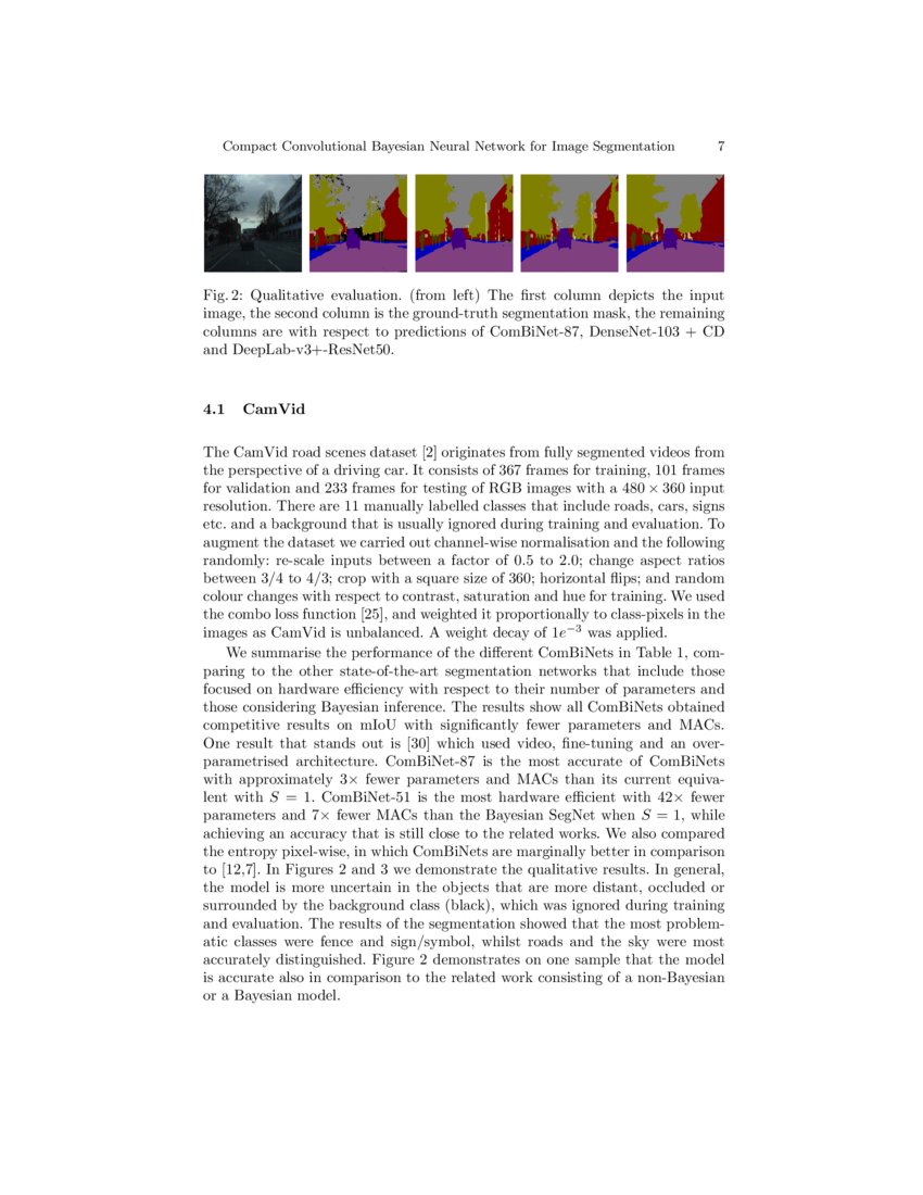 Combinet Compact Convolutional Bayesian Neural Network For Image Segmentation Deepai