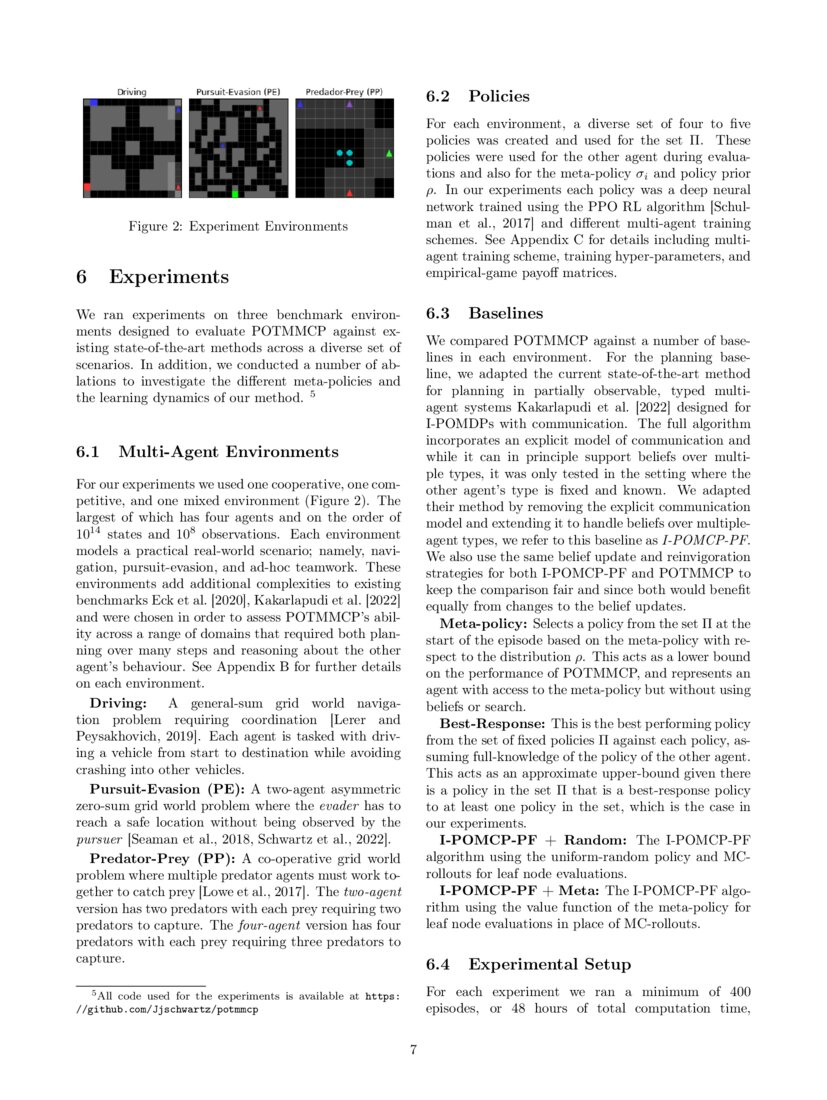 Combining A Meta Policy And Monte Carlo Planning For Scalable Type Based Reasoning In Partially 
