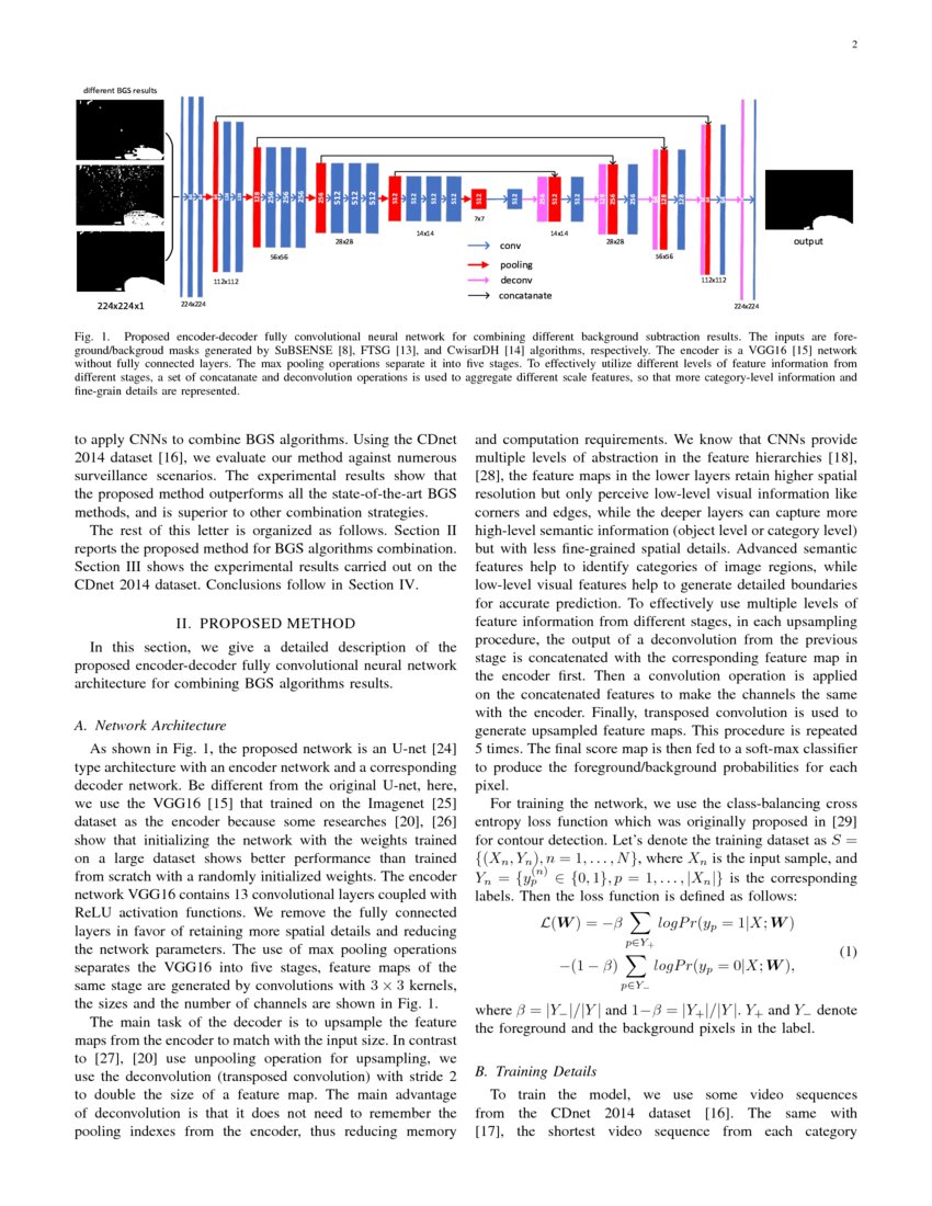 Combining Background Subtraction Algorithms With Convolutional Neural