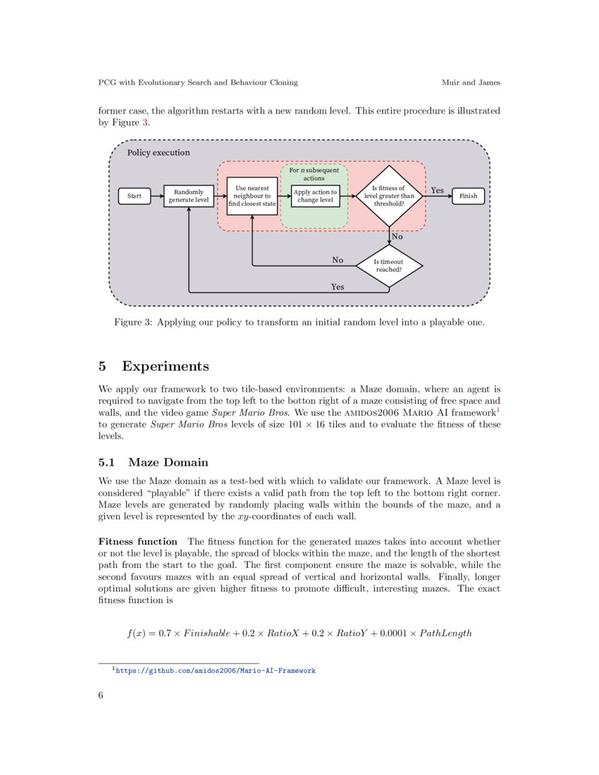 Combining Evolutionary Search With Behaviour Cloning For Procedurally