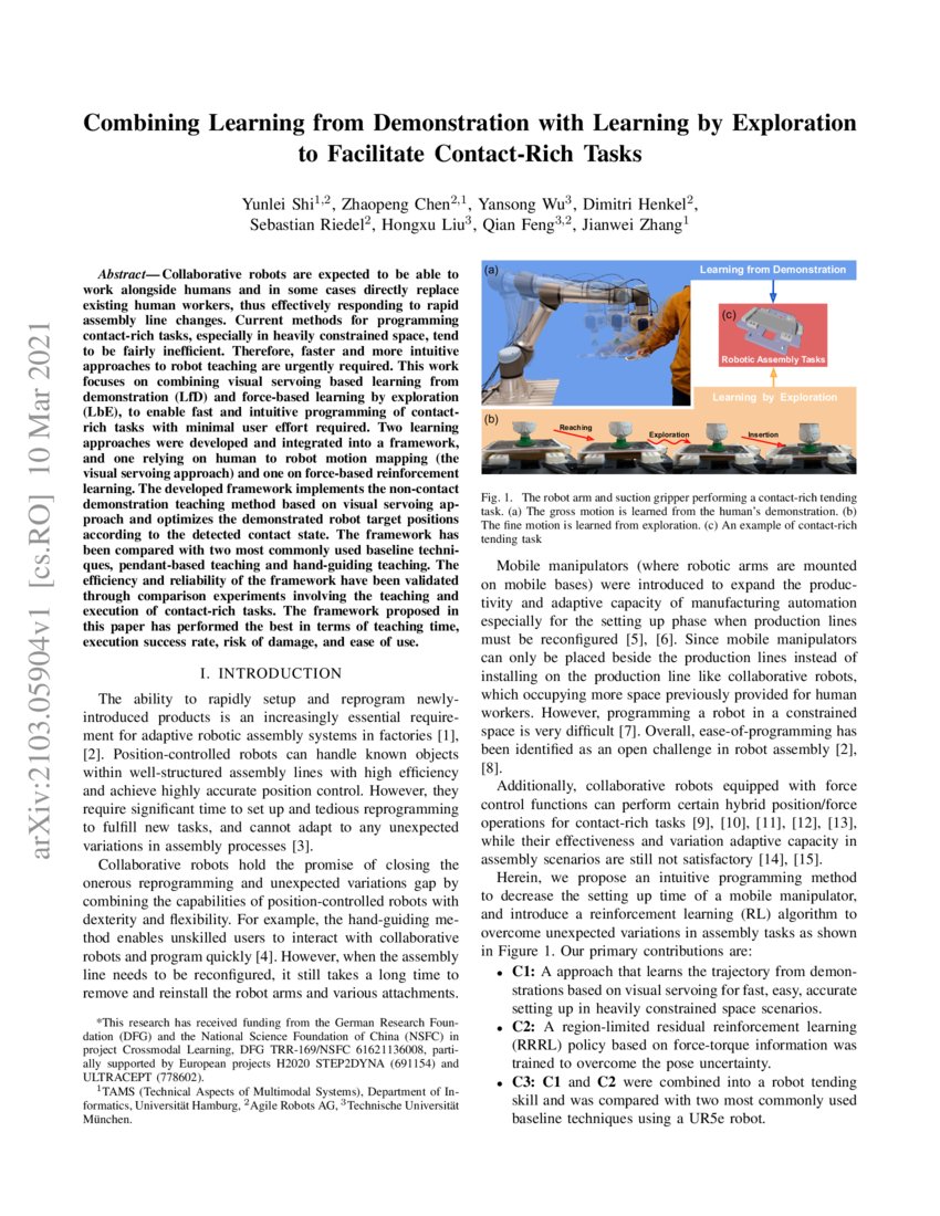 Combining Learning from Demonstration with Learning by Exploration to ...