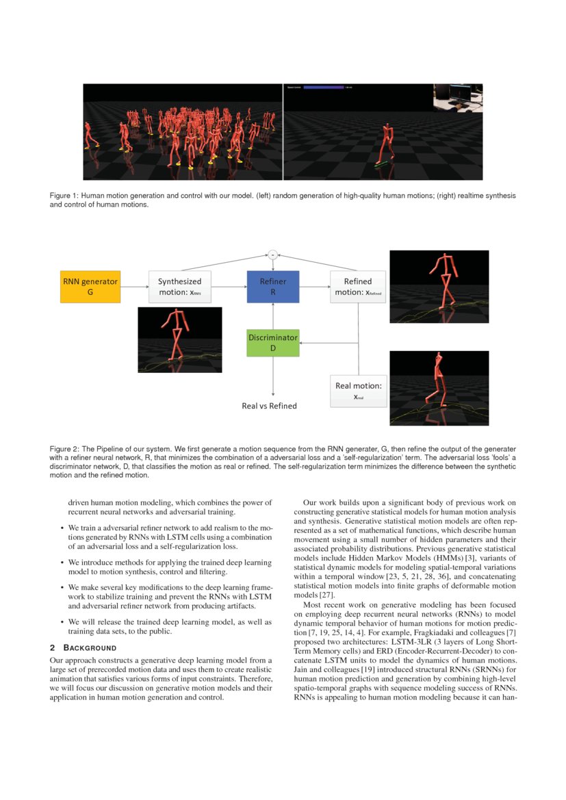 Combining Recurrent Neural Networks And Adversarial Training For Human