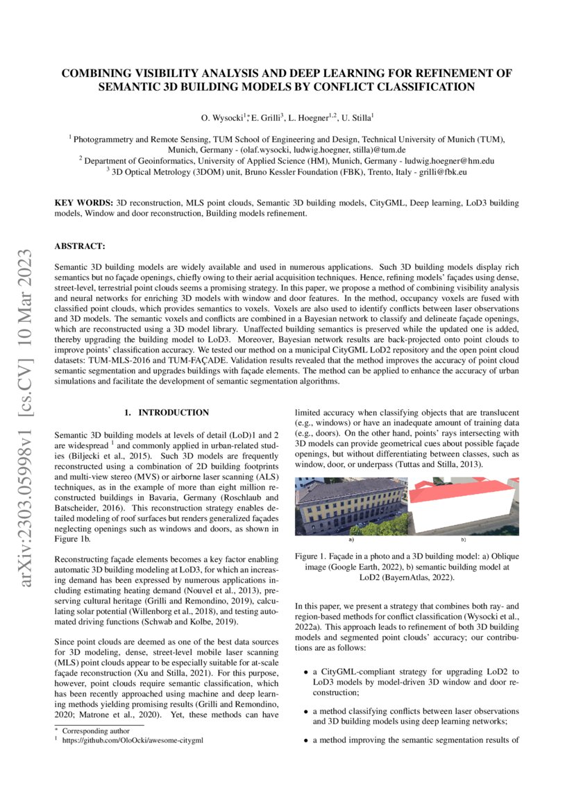 Combining Visibility Analysis And Deep Learning For Refinement Of
