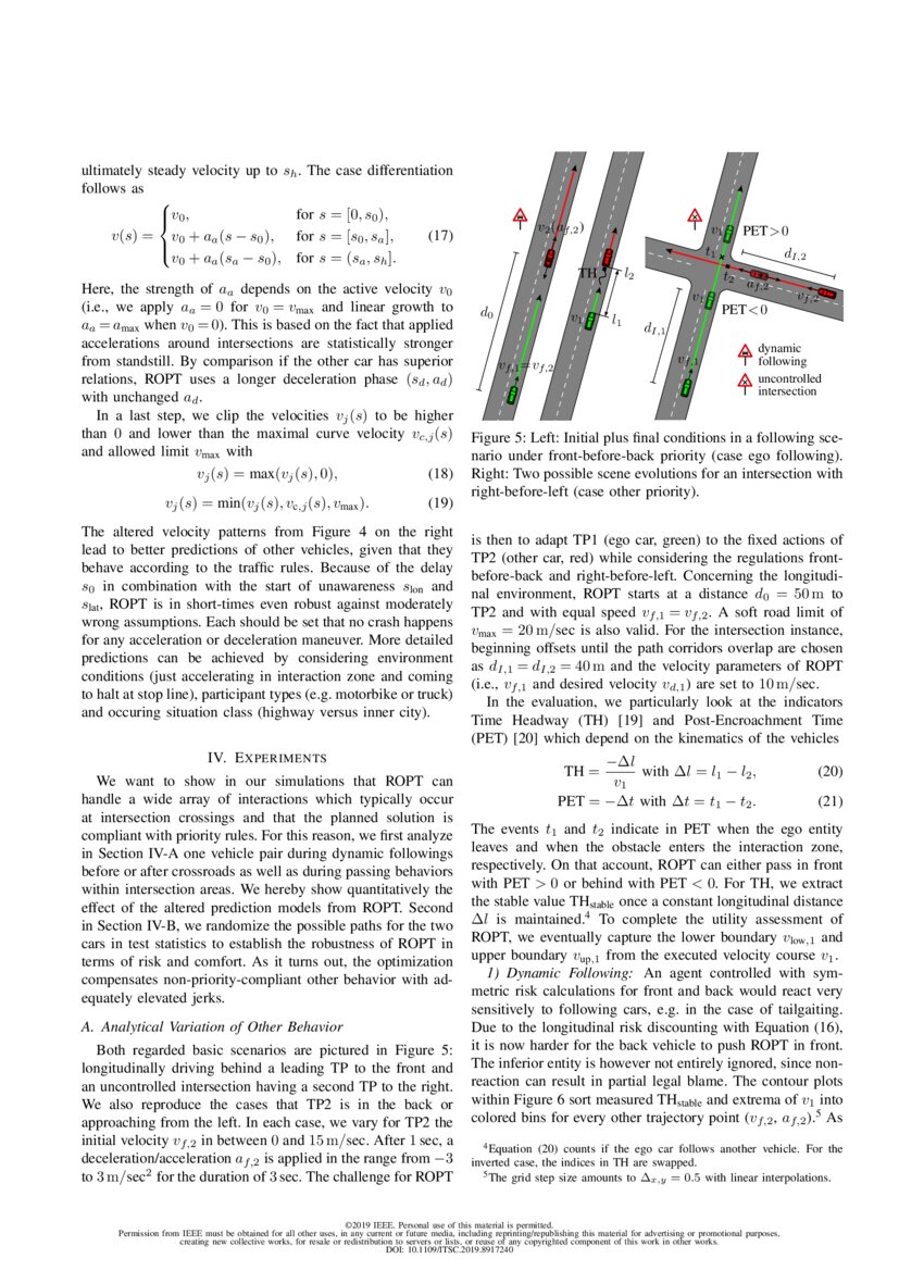 Comfortable Priority Handling With Predictive Velocity Optimization For Intersection Crossings 