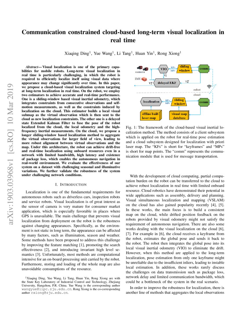 Communication constrained cloud-based long-term visual localization in real time | DeepAI