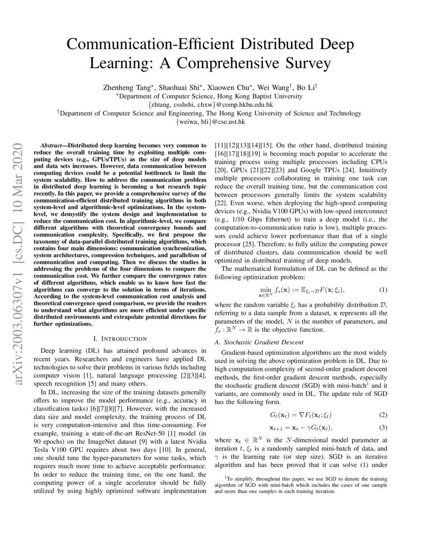 Communication-Efficient Distributed Deep Learning: A Comprehensive ... Communication-Efficient Distributed Deep Learning: A Comprehensive ...
