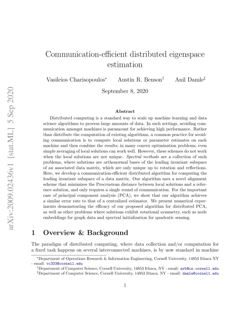 Communication Efficient Distributed Eigenspace Estimation Deepai 4924