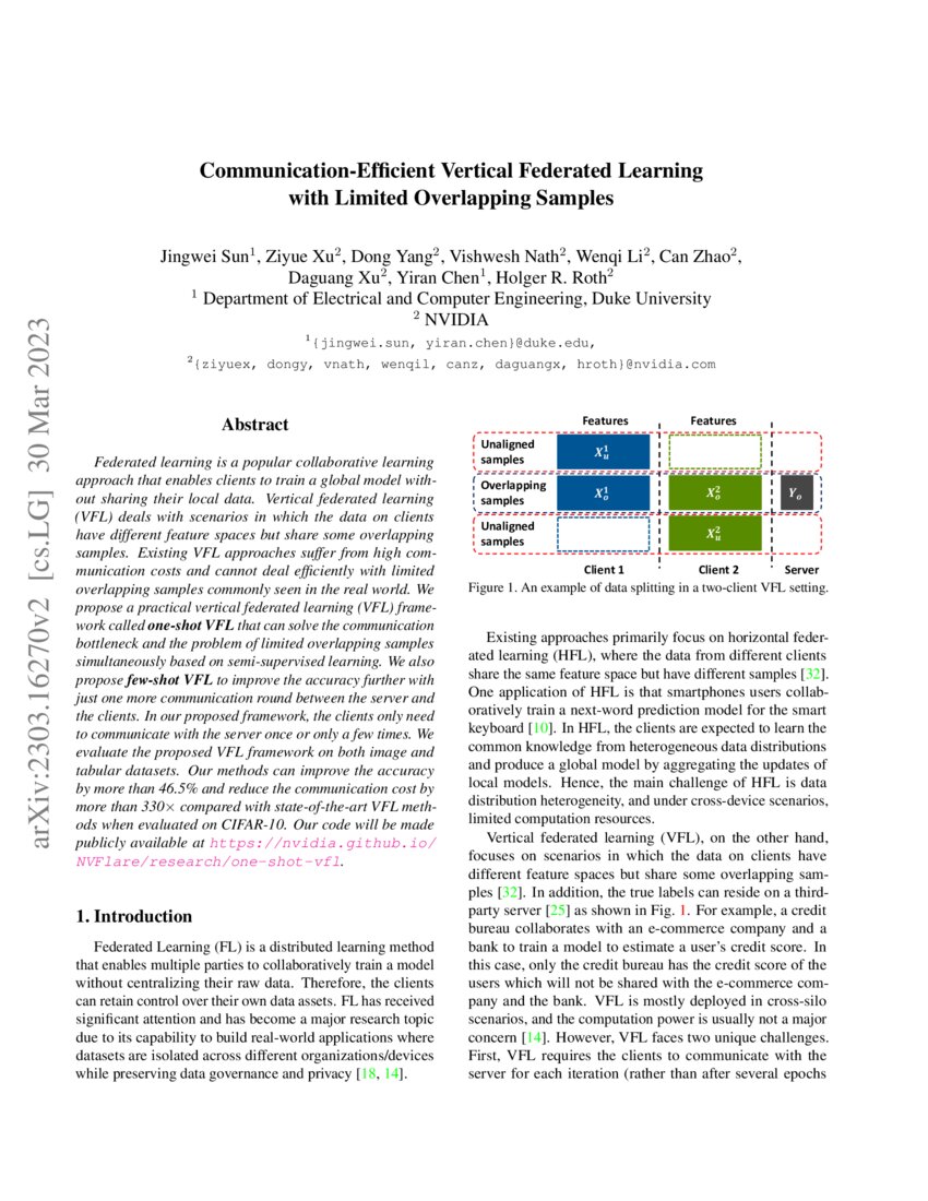 Communication-Efficient Vertical Federated Learning with Limited ... Communication-Efficient Vertical Federated Learning with Limited ...